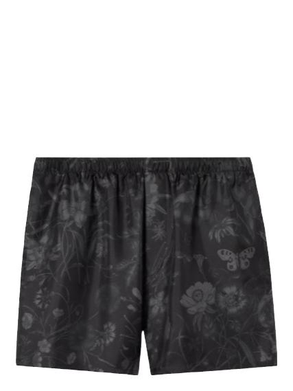 GUCCI Gucci Allover Flora Print Silk Twill Shorts